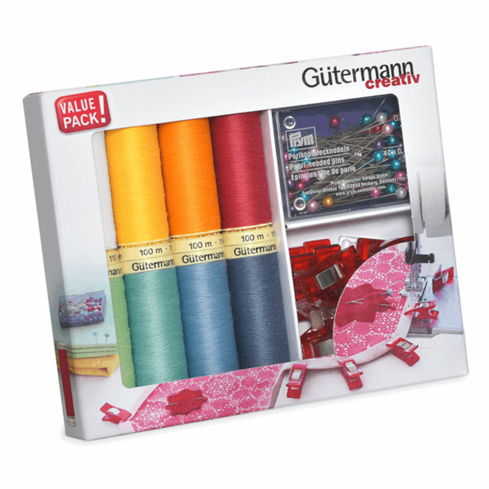 Set 8 papiote + agrafe si bolduri Gutermann Sew-All Thread Kit - Singer ...